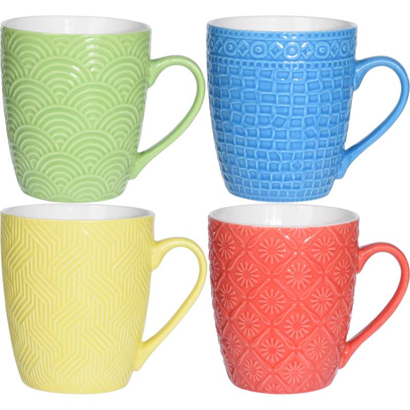 Hrnek sada 4 ks porcelánový 380 ml | i-domacipotreby.cz